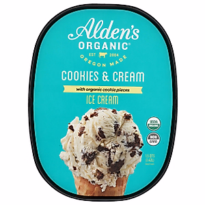 Alden's, Organic Cookies & Cream Ice Cream, 48 oz (Frozen)
