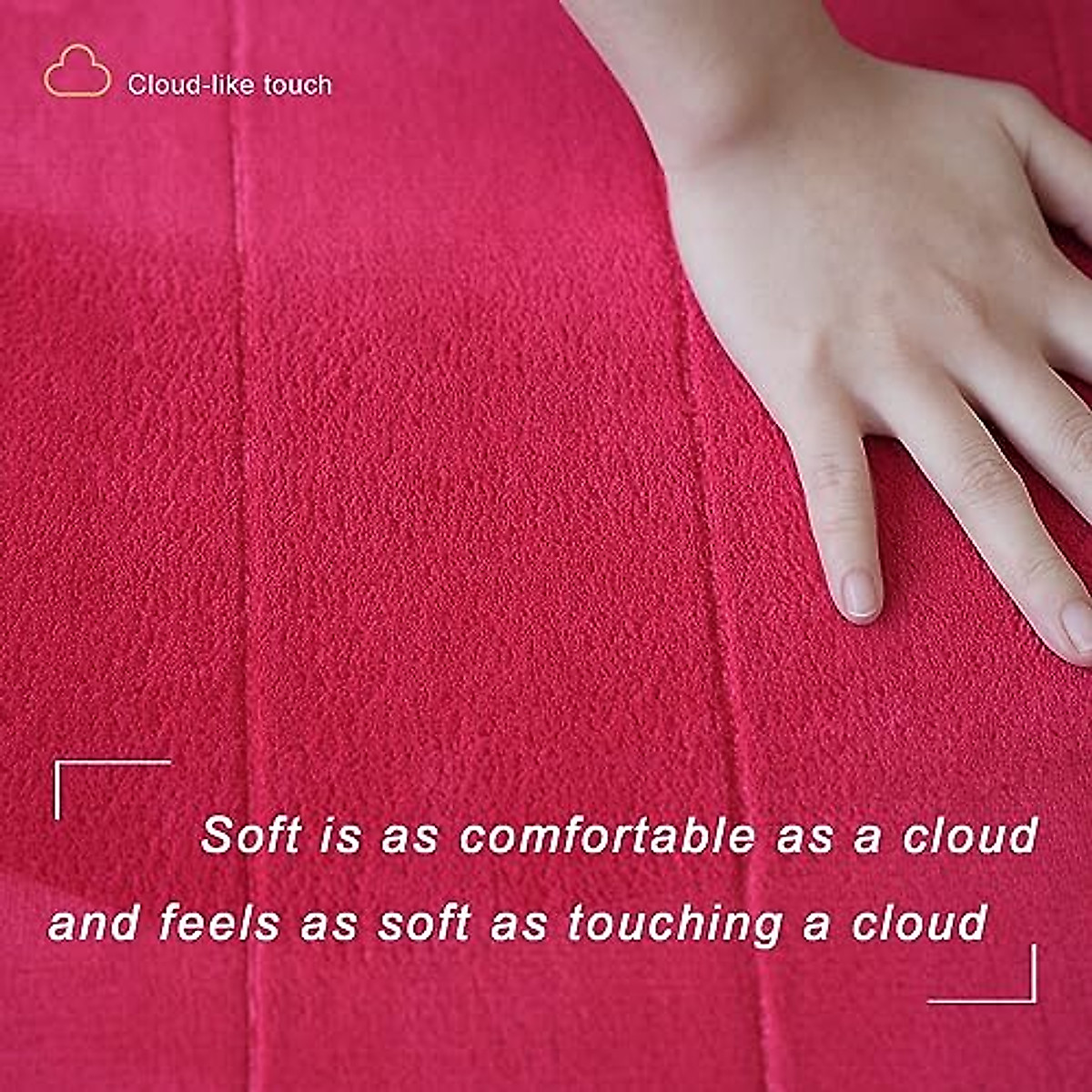 BOANKODU Christmas Bathroom Rugs Sets 3 Piece Memory Foam Non Slip Bath Mats for Bathroom Floor, Soft Washable Bathroom Mats and Rugs Sets for Toilet Shower Sink Red