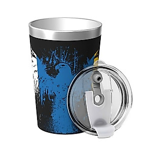 12oz Tumbler Canary Islands Flag Stainless Steel Cup With Straw And Lid Spill Proof Bulk Double Wall Vacuum Reusable Water Tumblers For Cold Hot Drink