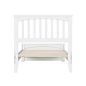 AFI, Becket Twin XL Solid Wood Low Profile Platform Bed with Matching Footboard, White