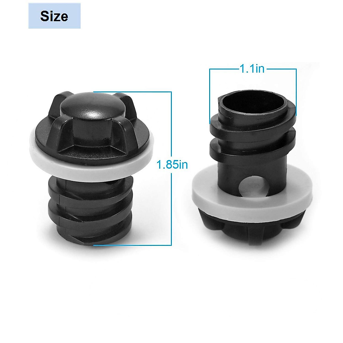 Cooler Drain Plugs Compatible with Yeti's Line of Roadie/Tundra & Tank Coolers & RTIC Coolers Leak-Proof Design Accessorie (2 Pack)
