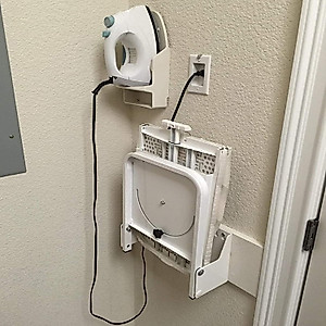 Heavy Duty Ironing Board 37.40"x11.80" Extreme Stability Wall Mount Ironing Board Professional Space Saving Folding Ironing Board with Heat Resistant Cover for Home Laundry Room Dorm White and Grey