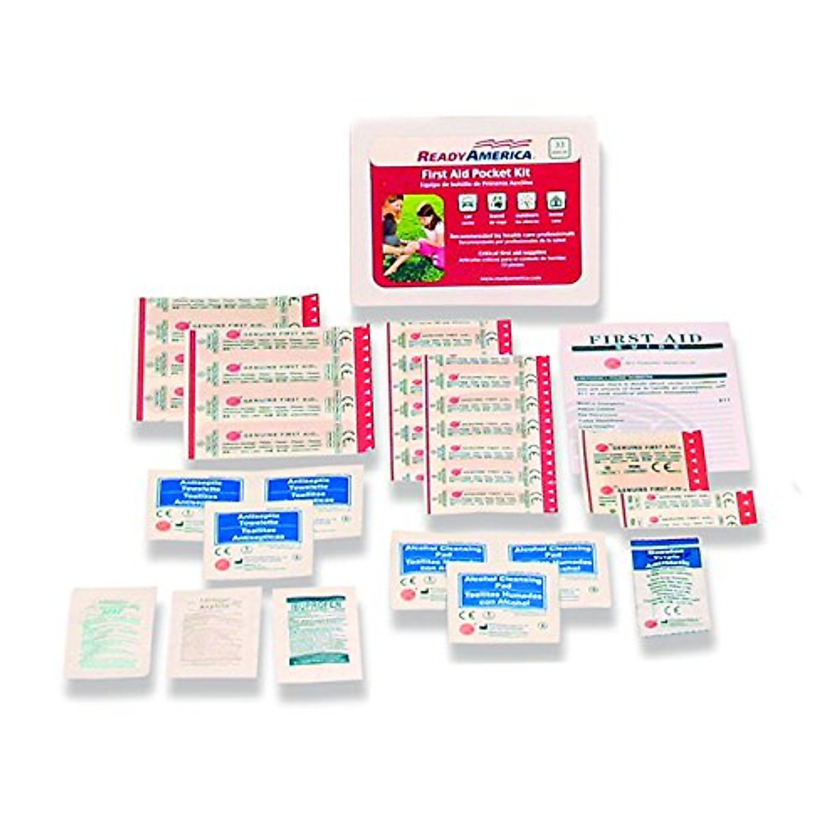 Ready America 70280 72 Hour Emergency Kit, 2-Person, 3-Day Backpack, Includes First Aid Kit, Survival Blanket, Portable Preparedness Go-Bag for Camping, Car, Earthquake, Travel, Hiking, and Hunting, Red