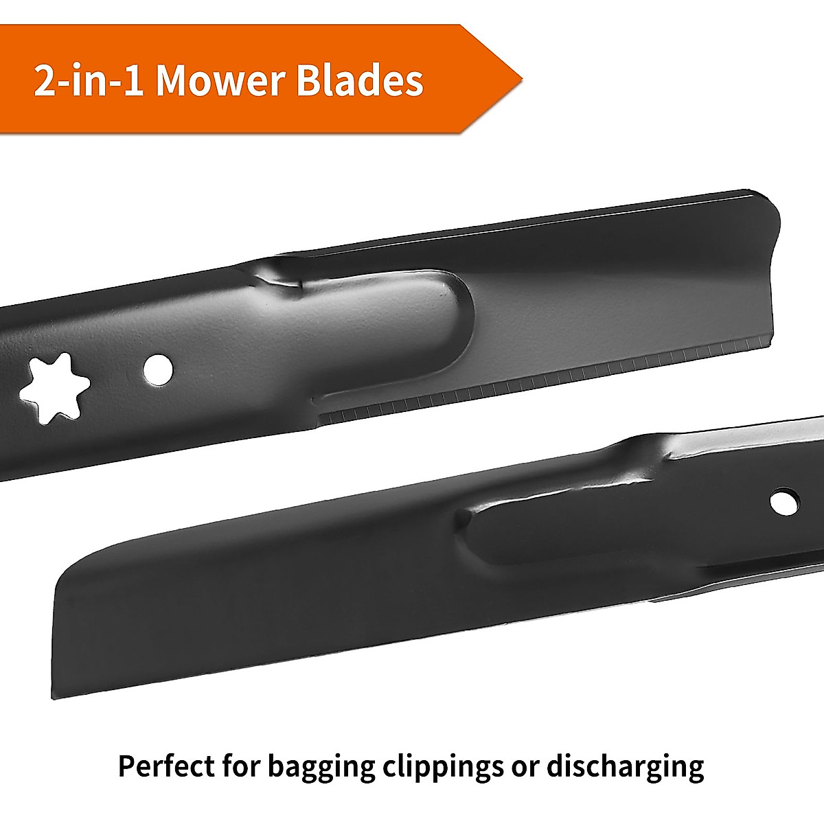 budrash 742-04308 Mower Blades Fit for Cub-Cadet Troy Bilt 42" Deck, 942-04308A Blades for Cub Cad et XT1-LT42 XT2-LX42 Riding Mower, Craftsman LT1500 42" Lawn Tractor, 2 Pack