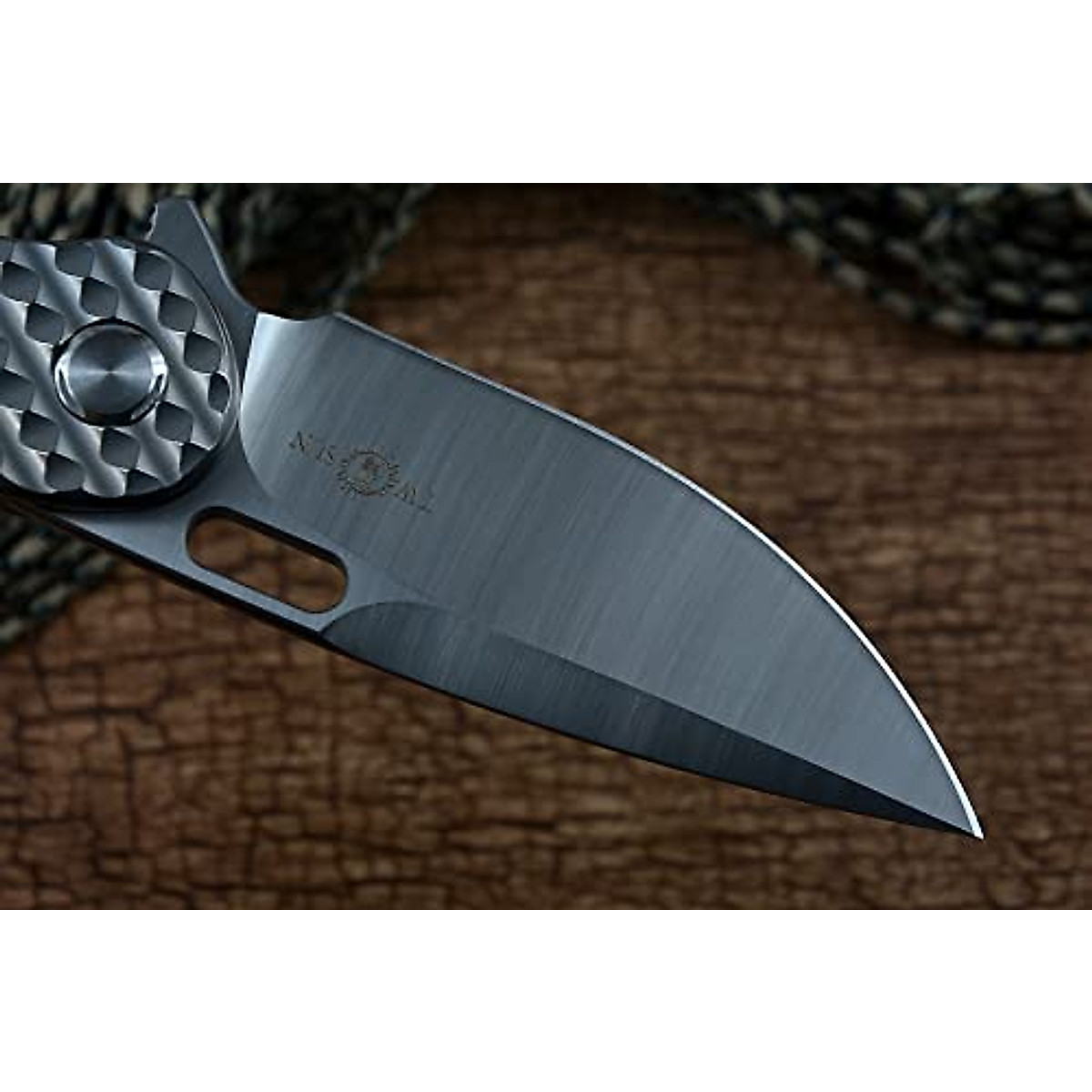 TwoSun Knife M390 Fold Satin Blade Flipper Gift Titanium Handle TS177