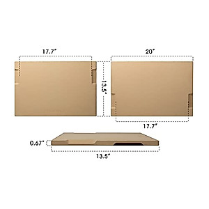 ROCKSHEAT K Large Pizza Stone Heavy Duty Baking Grilling Stone 20" x 13.5", Perfect for Oven, BBQ and Grill. Innovative Double - Faced Built - in 4 Handles Design