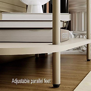 zktoermn Arched Bookcase, 4-Tier Open Bookshelf Modern Metal Bookshelf Freestanding Display Rack Tall Shelving Unit for Office, Bedroom, Living Room (Color : White, Size : 80x36x159cm)