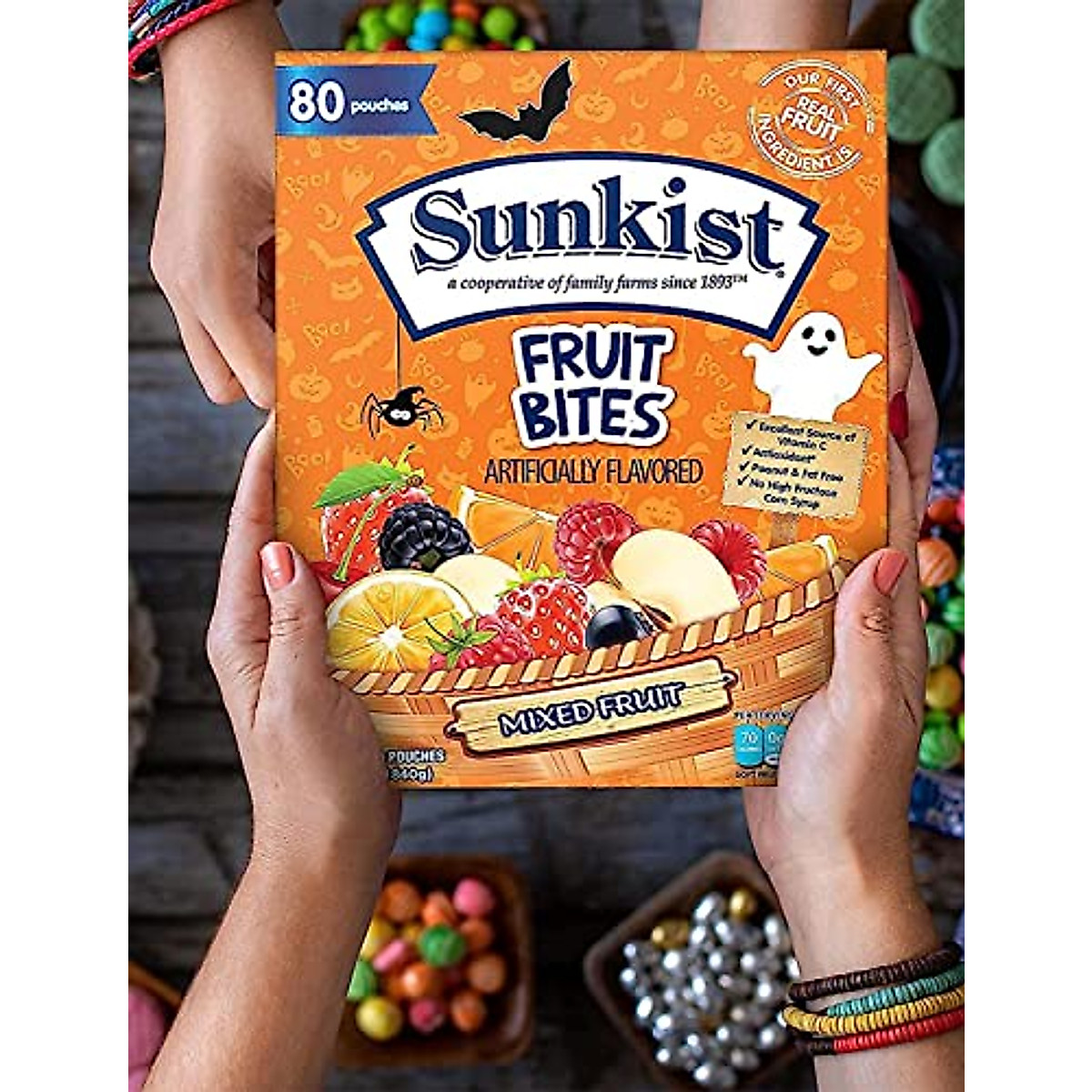 Eva's Gift Universe Basket Filler Fruit Snacks, Mixed, Bulk Pack,0.8 oz Individual Single Serve Bags,80 Pouches (1 Pack)