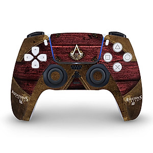 Head Case Designs Officially Licensed Assassin's Creed Freedom Edition III Graphics Vinyl Faceplate Gaming Skin Decal Compatible With Sony PlayStation 5 PS5 Disc Edition Console & DualSense Controller