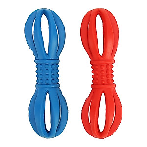 Dumbbell Dog Chew Toy,Relieve Boredom Lightweight Soft Rubber Hollow Dumbbell Dog Teeth Cleaning Toy,Teeth Cleaning Toy for Dog for Pet Supplies