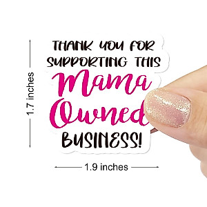 Thank You for Supporting This Mama Owned Stickers,Thank You Stickers,Handmade Stickers,Small Shop Stickers,Envelopes Stickers for Small Business, Online Retailers,Handmade Goods,500 Labels Per Roll