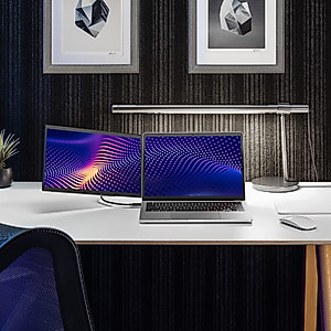 SideTrak Swivel Pro 13.3" Ultra Slim Attachable Portable Monitor, FHD IPS 1080p Laptop Screens with Kickstand + Unique Patented Swivel Hinge, for Mac, PC, and Chromebook, USB-C Port Connection