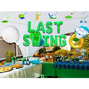 9 PCS Last Swing Green Balloons Golf Bridal Shower Decoration Golf Wedding Bride to Be Party Decoration Golf Bachelorette