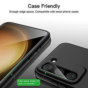 JETech Screen Protector for Samsung Galaxy S23 5G 6.1-Inch with Camera Lens Protector, Tempered Glass Film, Fingerprint ID Compatible, HD Clear, 2-Pack Each