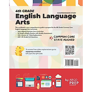 4th Grade Common Core ELA (English Language Arts): Daily Practice Workbook | 300+ Practice Questions and Video Explanations | Common Core State ... Standards Aligned (NGSS) ELA Workbooks)