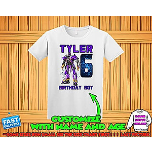 Robot Custom Shirt, Robot Birthday Shirt, Personalized Robot Shirt, Robot family shirts, Robot matching family Birthday Shirt, Birthday t-shirt for girls and boys