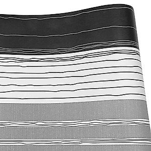 Yifely Black White Striped Furniture Paper Self-Adhesive Shelf Liner Countertop Sticker 17x118 Inches