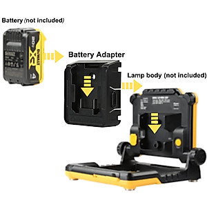 DAYATECH DC Adaptor Compatible with Bosch 18-20V Li-Ion Battery Pack, Deisgn Work Light (DY-AD-004)