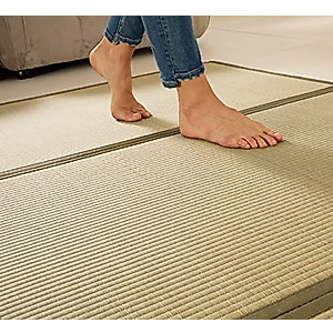 MustMat Tatami Mat Rush Grass Tatami Mattress Japanese Traditional Foldable (queen-61 x78)
