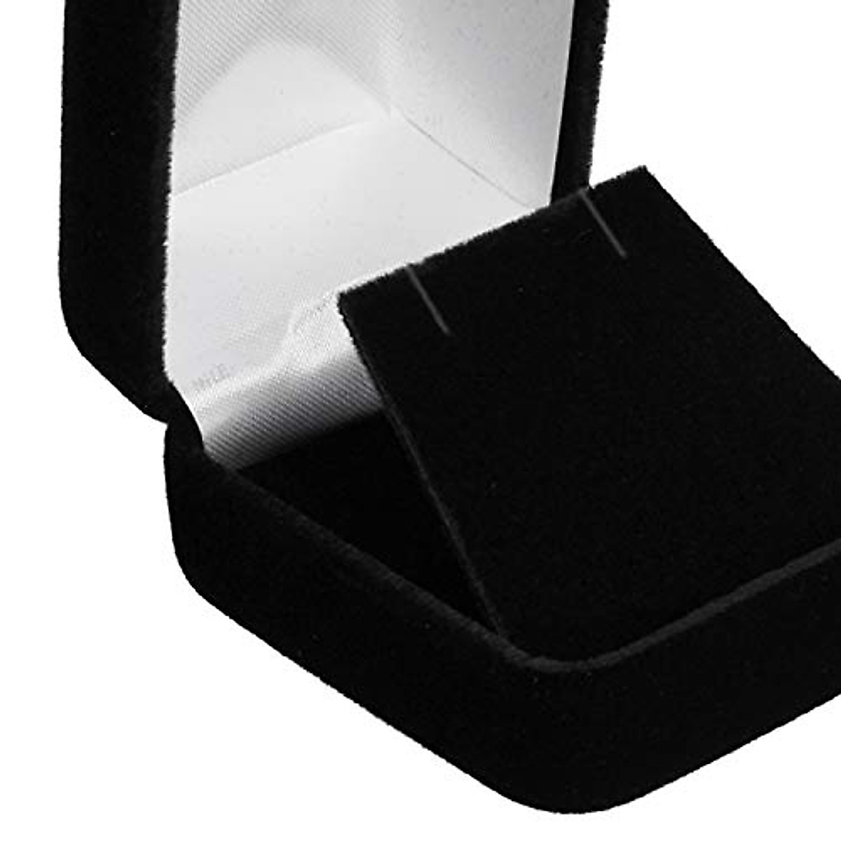 Mooca 2 Pcs Premium Soft Short-Nap Velveteen Covered Metal Earring Box, Jewelry Gift Box, Earring Organizer with 2 Pieces Packers, 1 7/8" W x 2 1/8" D x 1 1/2" H