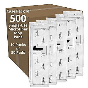 TASKI D1232213 EasyMop Single Use Microfiber Mop Pads, Disposable Cloth Pads, 16-inches (40cm) x 5-inches Wide (12.5cm), 500-Pack