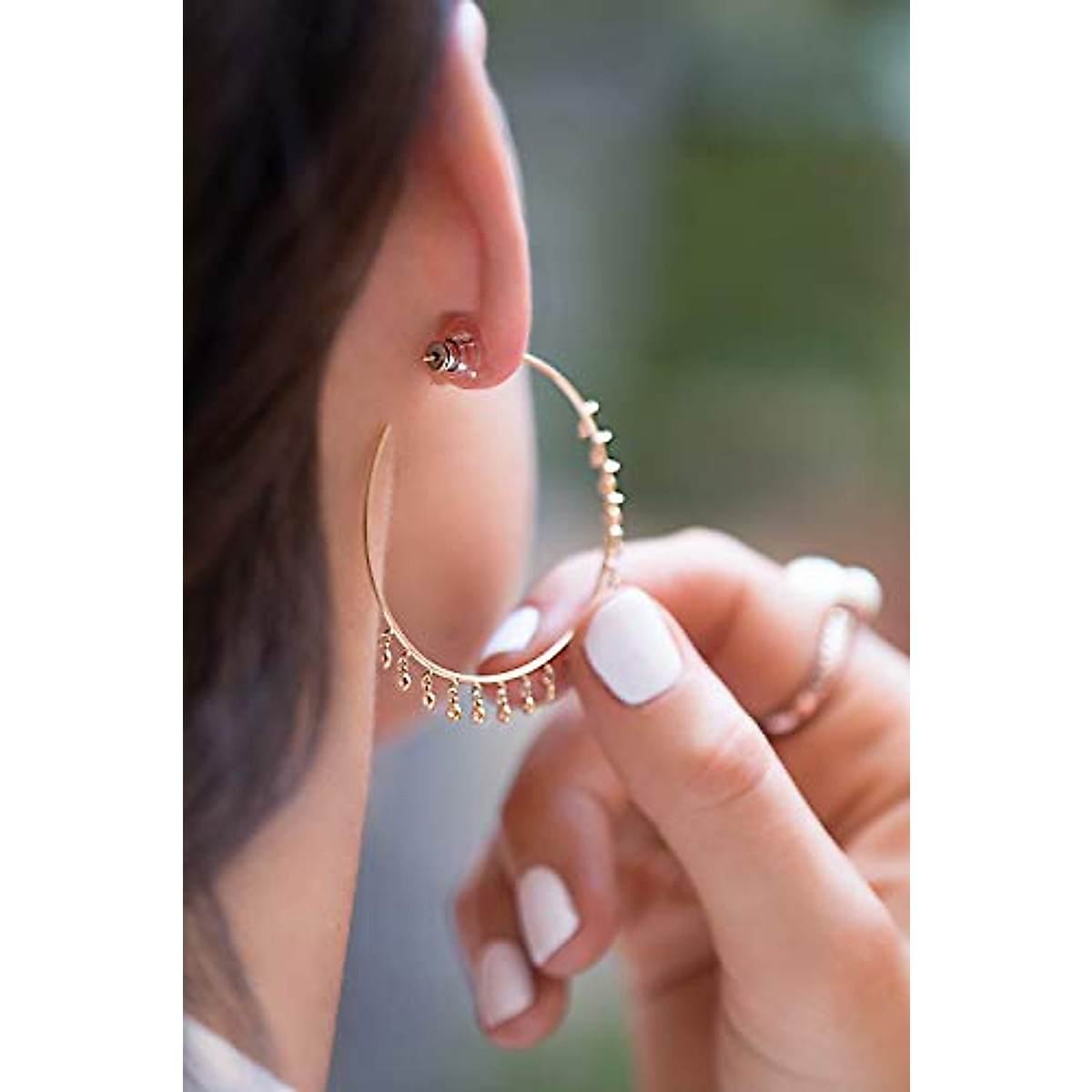 Most Secure Earring Back by Chrysmela Platinum Patented technology automatically fit and lock all types of earring posts Replace screw backs, La Pousset, butterfly backs