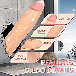 Used for Couple in The Bedroom and Everywhere You Wanted, Soft Silicone Suction Cup Realistic Classic Wand (12 inches) - XjmFj26-8