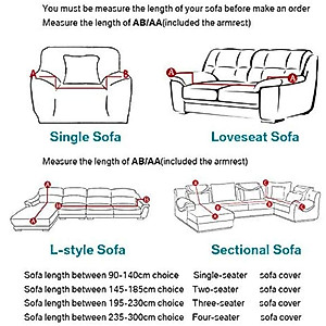 IMYOGI High Stretch Sofa Covers Sofa Cover 5 Seater, L Shape Slipcover Easy Stretch Fit Elastic Fabric Couch Sofa Protector Slip Cover Washable-4 Seater+4 Seater-Sky Blue