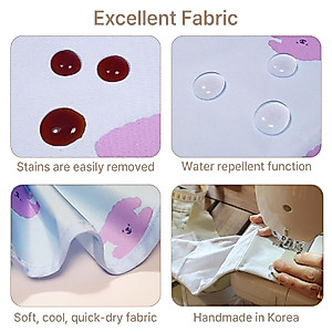 aijoo All-in-one Coverall Bib, Baby Feeding Bibs, Sleeveless Bib, BLW Bibs Covers baby and high chair (Violet Puppy)