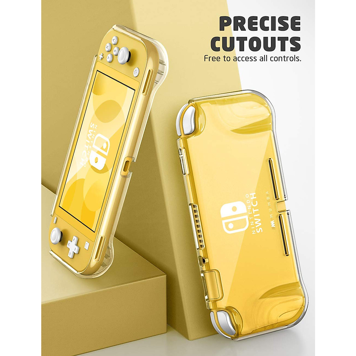 Mumba Case for Nintendo Switch Lite 2019, [Thunderbolt Series] Protective Clear Cover with TPU Grip (Clear)