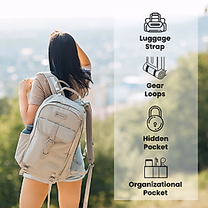 Nordace Comino Travelpack Travel Backpack for Men & Women with USB Charging Port, Water Resistant - Extra Spacious Laptop Backpack for Travel, Backpacking and Everyday Commute (Gray)