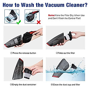 aienvh Handheld Vacuum Cordless,5800Pa Dust Busters Cordless Rechargeable,Hand Held Vacuum Cleaner Portable Handheld Sweeper Lightweight Wet Dry car Vacuum for Car Home Pet Office