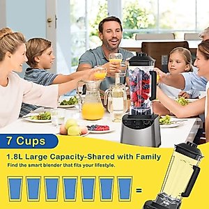 Blender 2000W, Professional Countertop Blenders for Kitchen with High Speed, Blender for Shakes and Smoothies, 68 Oz Large Tritan Jar, 6 Blades, 2 Speeds & Pulse Function for Frozen Drinks