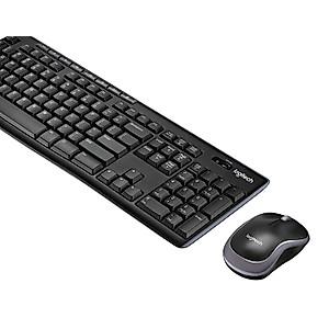Logitech K270 Wireless Keyboard and M185 Wireless Mouse Combo — Keyboard and Mouse Included, Long Battery Life (Black with Mouse)