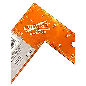 Swanson Tool Co SVL123 Savage 16"x24" Builder Square, Anodized, with Laser-etched Scale