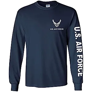 U.S. Air Force Long Sleeve T-Shirt. Navy Blue (XL, Navy Blue)