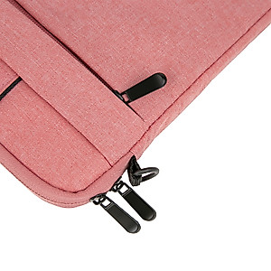 RAINYEAR 13 Inch Laptop Sleeve Shoulder Bag Compatible with MacBook 13.6" M2 A2681, 13.3 Air Pro M1/M2 A2338 A2337, 13.3" Chromebook Notebook Messenger Bag Carrying Case Briefcase for Men Women, Pink