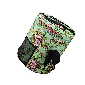 SUPVOX Knitting Yarn Storage Bag Tote Organizer Bucket Pouch for Yarn Crochet Hooks Needles Wool 31x28cm