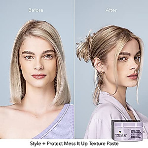 Pureology Style + Protect Mess It Up Texture Paste | For Color-Treated Hair | Medium Hold Texture & Shine | Sulfate-Free | Vegan | Updated Packaging | 3.4 Fl. Oz. |