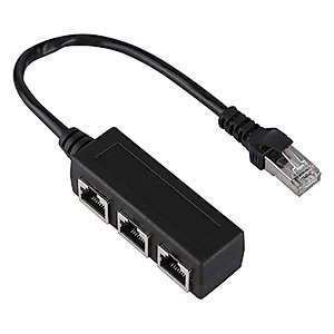 Network Splitter Adapter Network Adapter Ethernet Splitter, thernet Cable Adapter, for Router TV Box