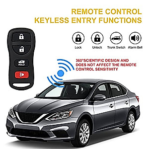 Pilida Keyless Entry Remote Control: Car Key Fob Compatible with Infiniti Nissan Altima Armada Maxima Quest Sentra 350Z| EX35 FX35 FX45 I35 G35 QX56 Replacement for KBRASTU15 (2 Pack)