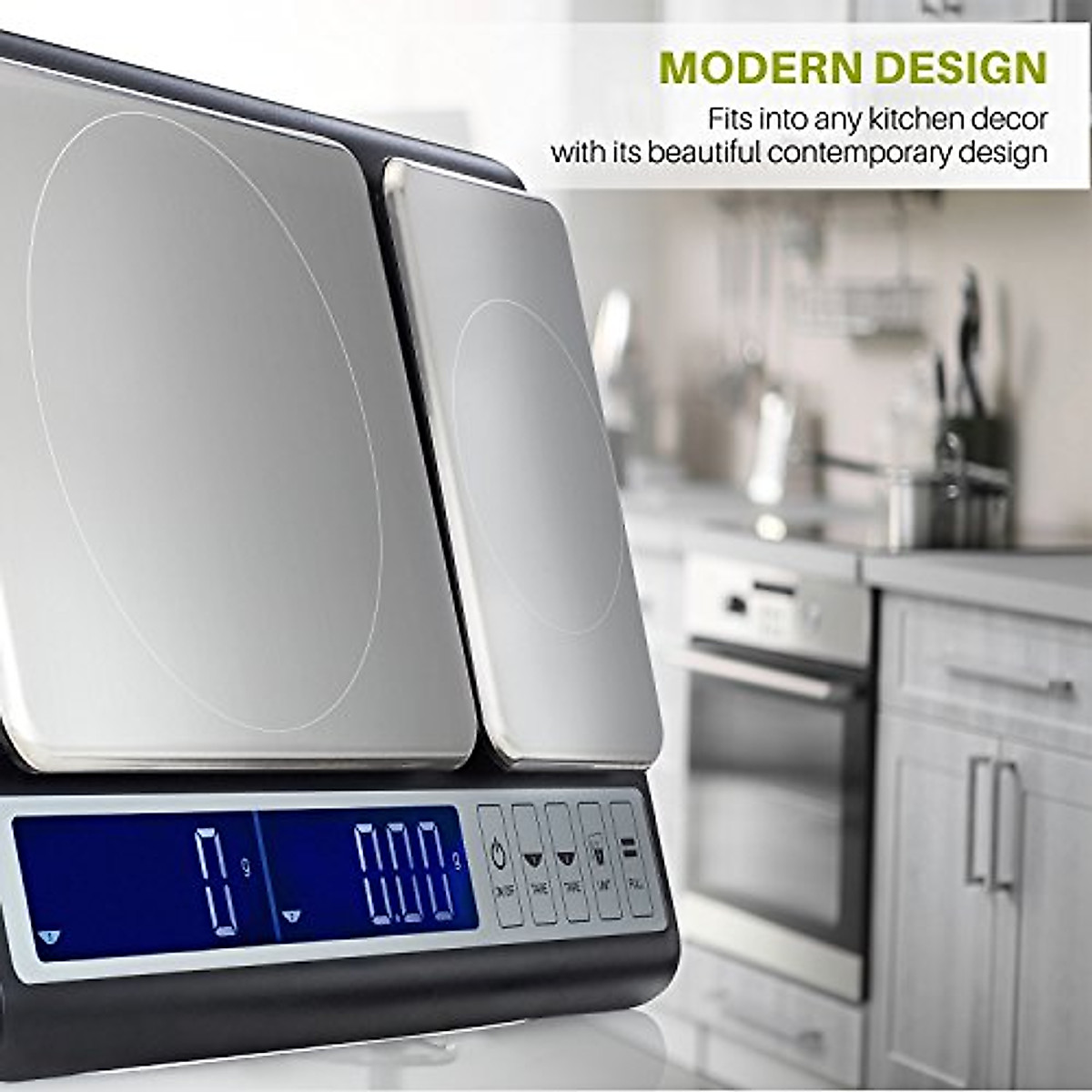 Smart Weigh Culinary Kitchen Scale 10 kilograms x 0.01 grams, Digital Food Scale with Dual Weight Platforms for Baking, Cooking, Food, and Ingredients