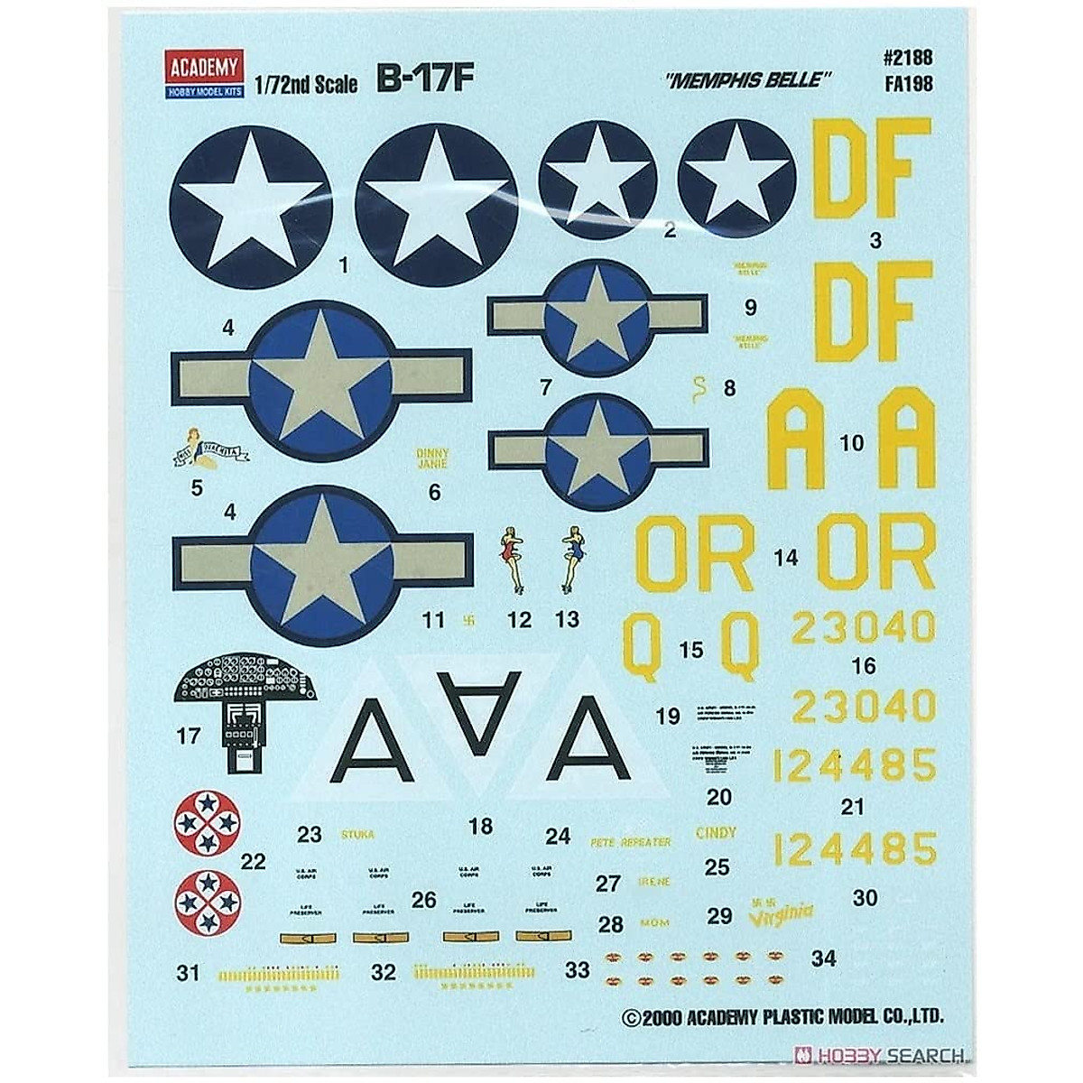 Academy B-17F Flying Fortress "Memphis Belle"
