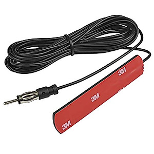 QLOUNI Car Antenna Car Stereo FM Radio Antenna - Car Adhesive Mount Hidden Patch Antenna with 5.5 Yard SMA Antenna Connector Cable - for Vehicle Truck SUV Car
