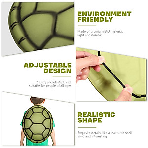 ABOOFAN Halloween Turtle Shell Costume Novelty Turtle Shell Backpack Halloween Cosplay Costume Party Carnival Performance Prop