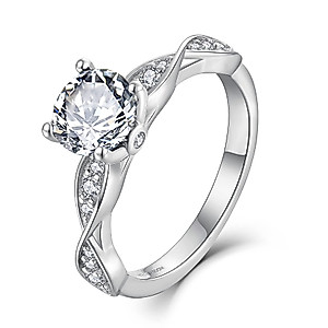 STARCHENIE Promise Ring for Her Wedding Engagement Ring for Women Sterling Silver Ring for Women size8