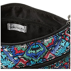 Sakroots Women's Bag in Eco-Twill, Multifunctional Purse with Adjustable Strap & Zipper Pockets, Sustainable & Durable Design, Multi Ikat World