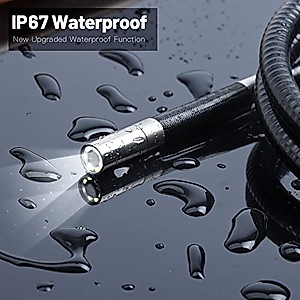 Articulating Borescope with 8 Adjustable LED Light, Ralcam 8.5mm/0.33inch Borescope Inspection Camera with Two-Way Articulated Head,HD 1080P Endoscope Automotive Scope for Smartphone&iPhone