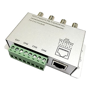 BeElion UTP 4 Channel 720P 1080P CVI/TVI/AHD Passive HD Transceiver,BNC to Cat5/5E/6 RJ45(T568B) UTP Cable Converter for CCTV Camera System