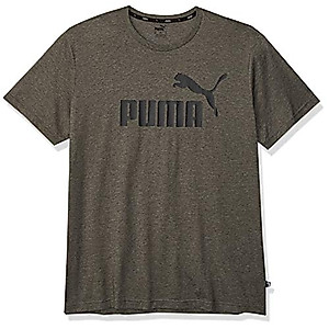 PUMA mens Essentials+ Tee Shirt, Forest Night Heather, Medium US